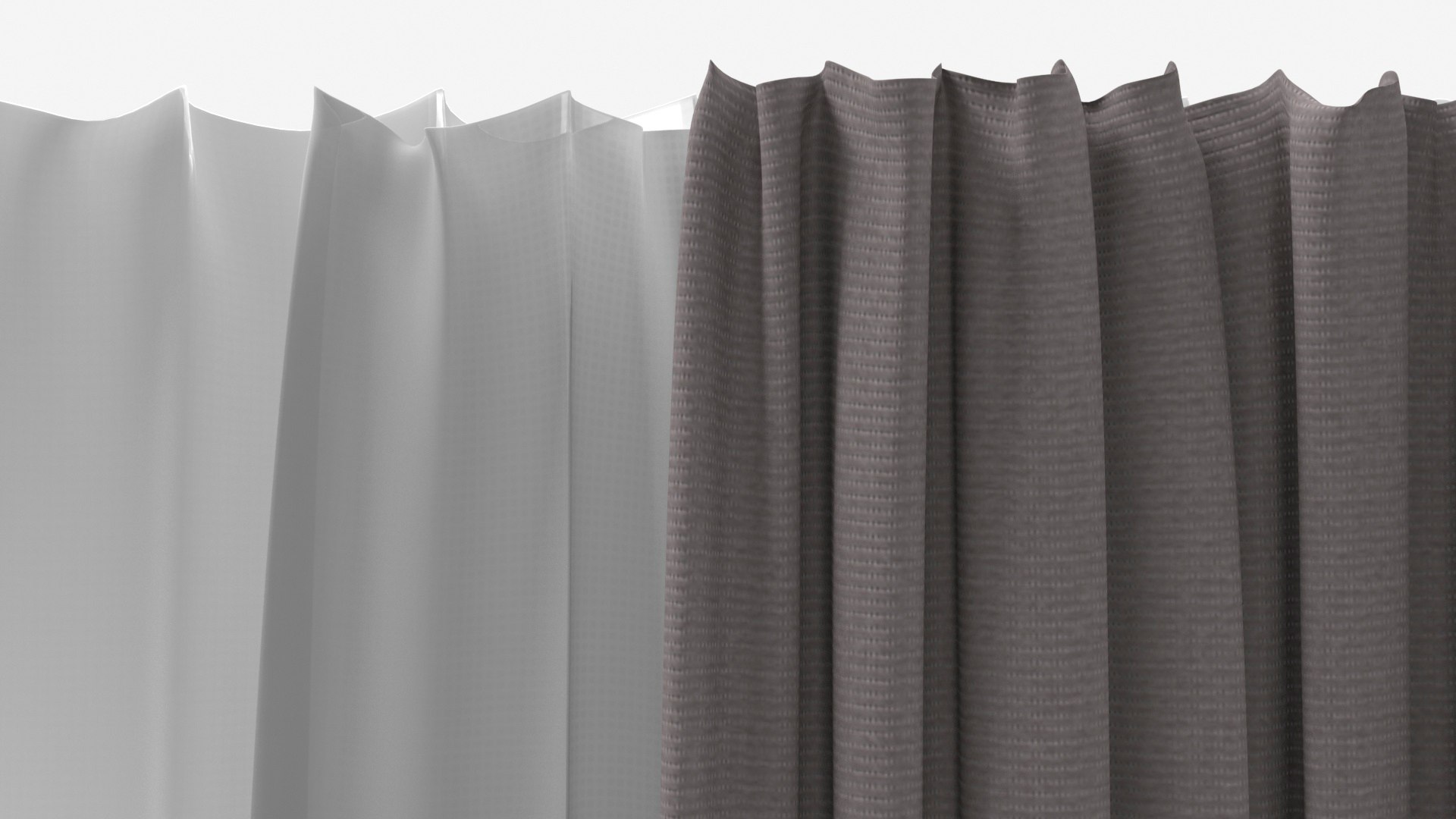 3D Model Classic Window Curtains Grey - TurboSquid 2190085