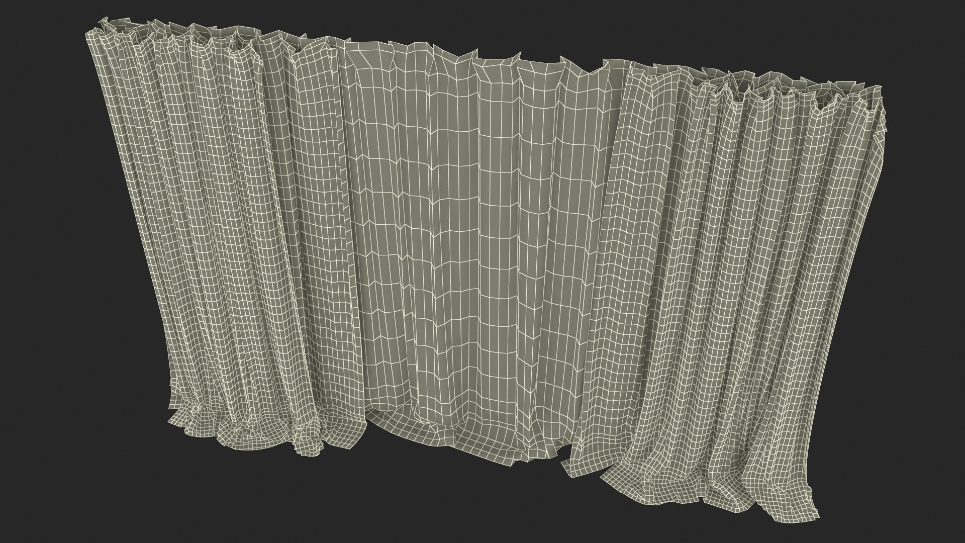 3D Model Classic Window Curtains Grey - TurboSquid 2190085