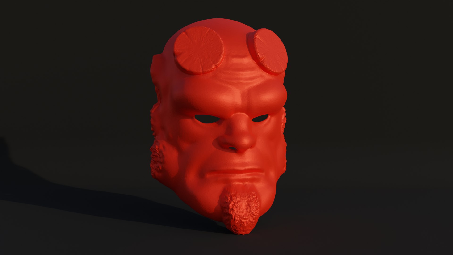 modelo 3d Hellboy Cosplay Face Mask 3D print model - TurboSquid 2029024