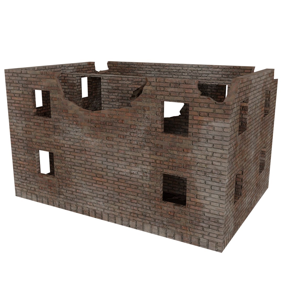 Damaged Building 3D Model - TurboSquid 1611099