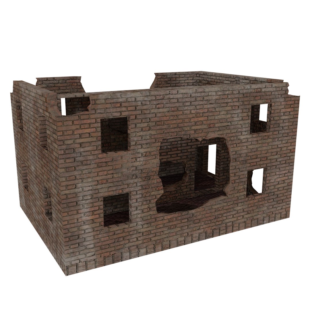 Damaged Building 3D Model - TurboSquid 1611099
