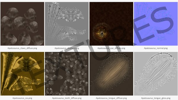 modelo 3d Apatosaurus Dinosaur Fighting Pose - TurboSquid 1123300