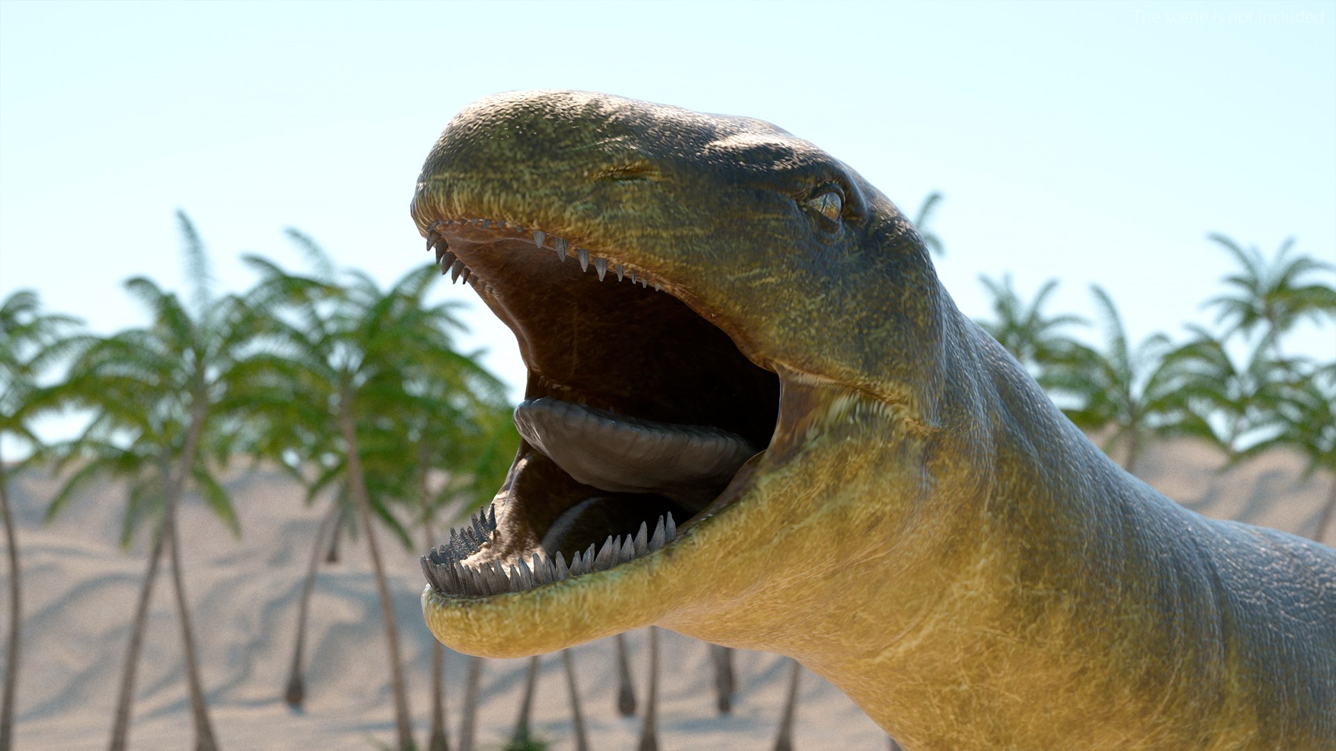 3d model apatosaurus dinosaur fighting pose