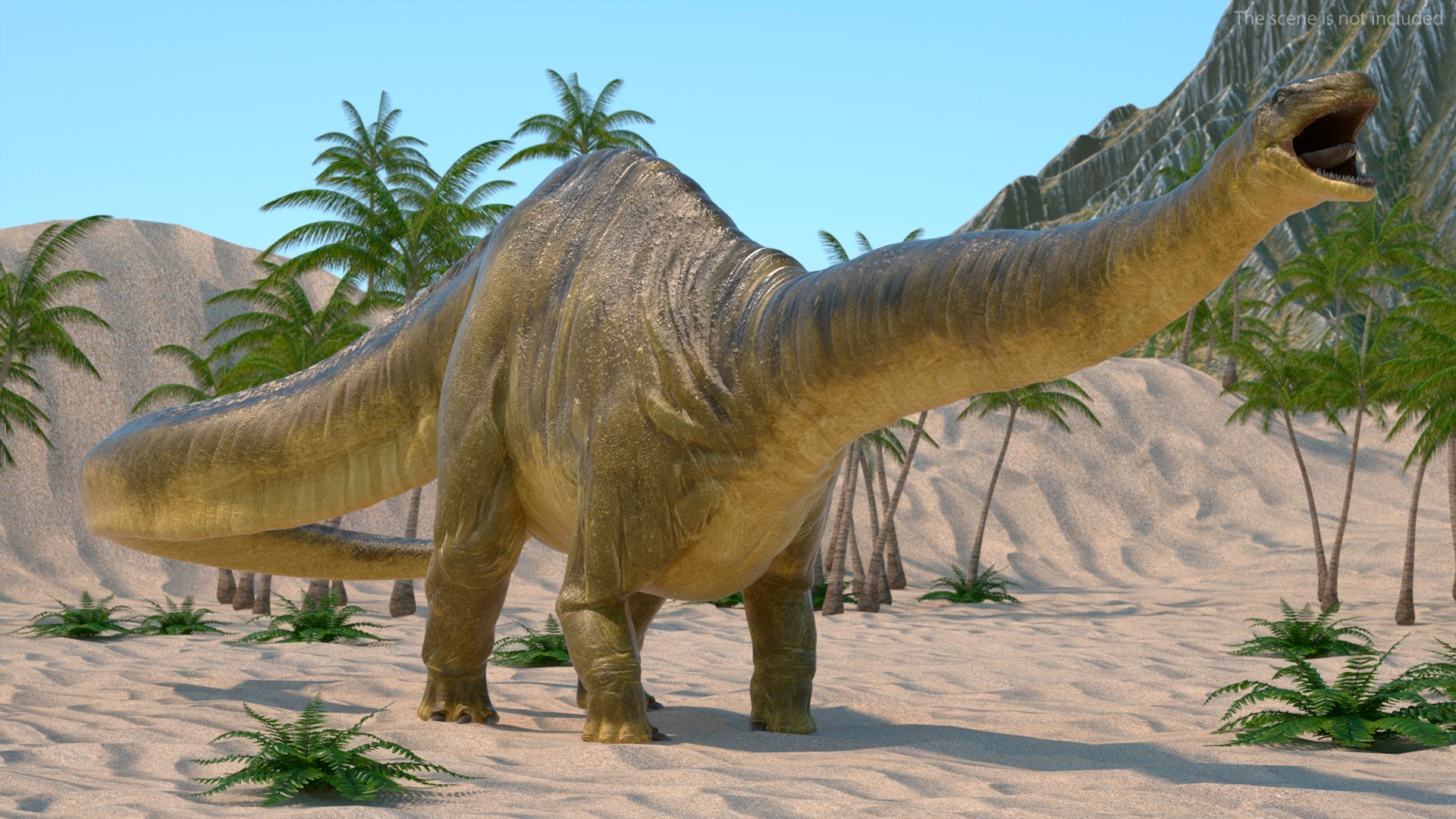 3d model apatosaurus dinosaur fighting pose