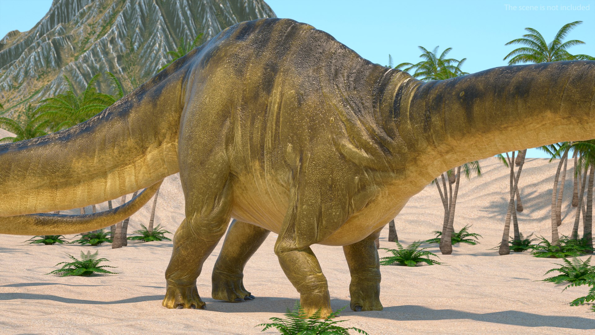 3d model apatosaurus dinosaur fighting pose