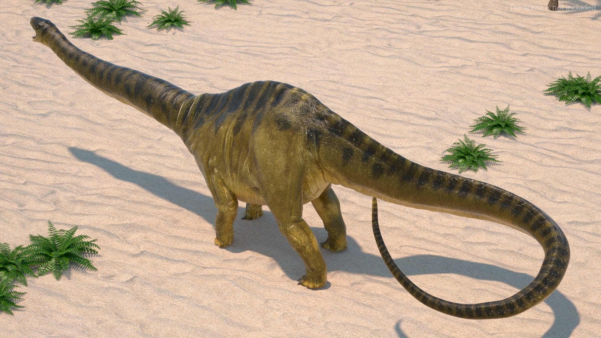 3d model apatosaurus dinosaur fighting pose