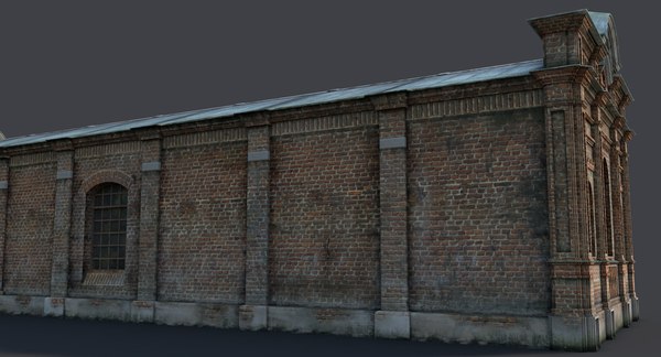 3d model abandoned house old warehouse