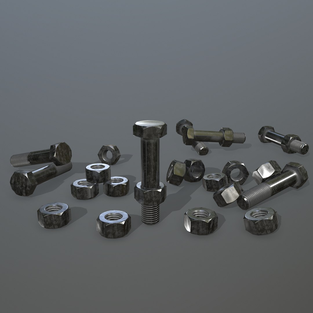 3D bolts - TurboSquid 1521995