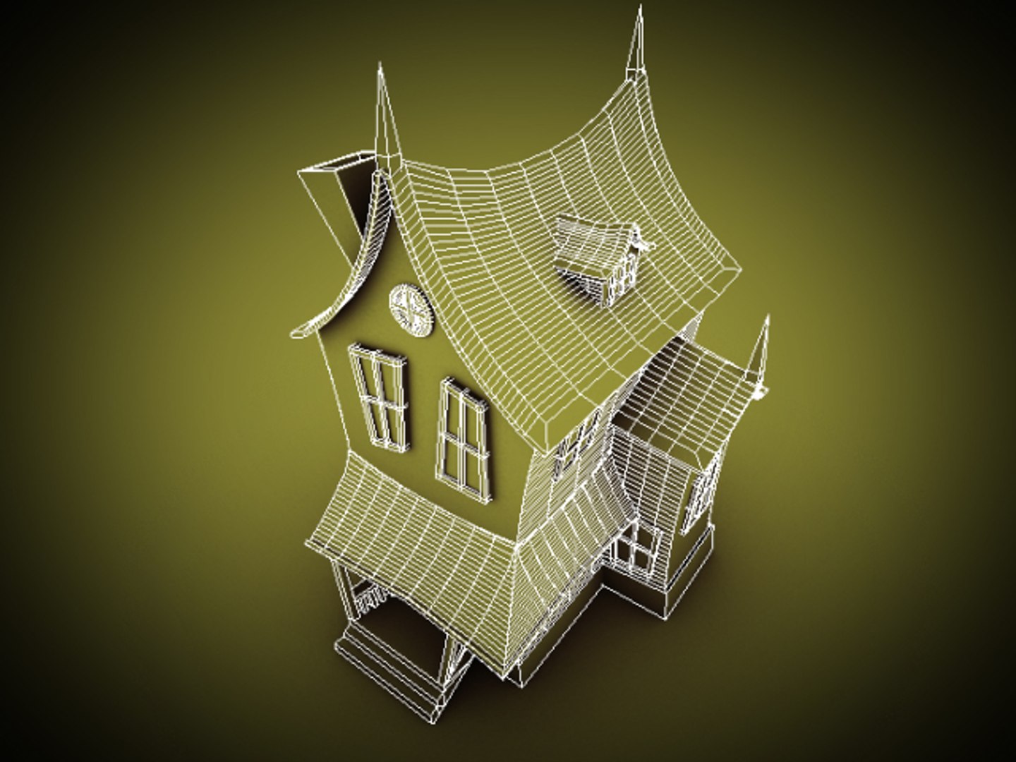 3d house spooky model