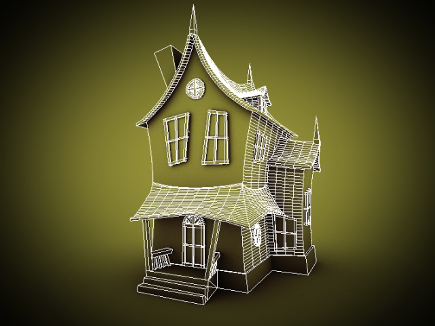 3d house spooky model