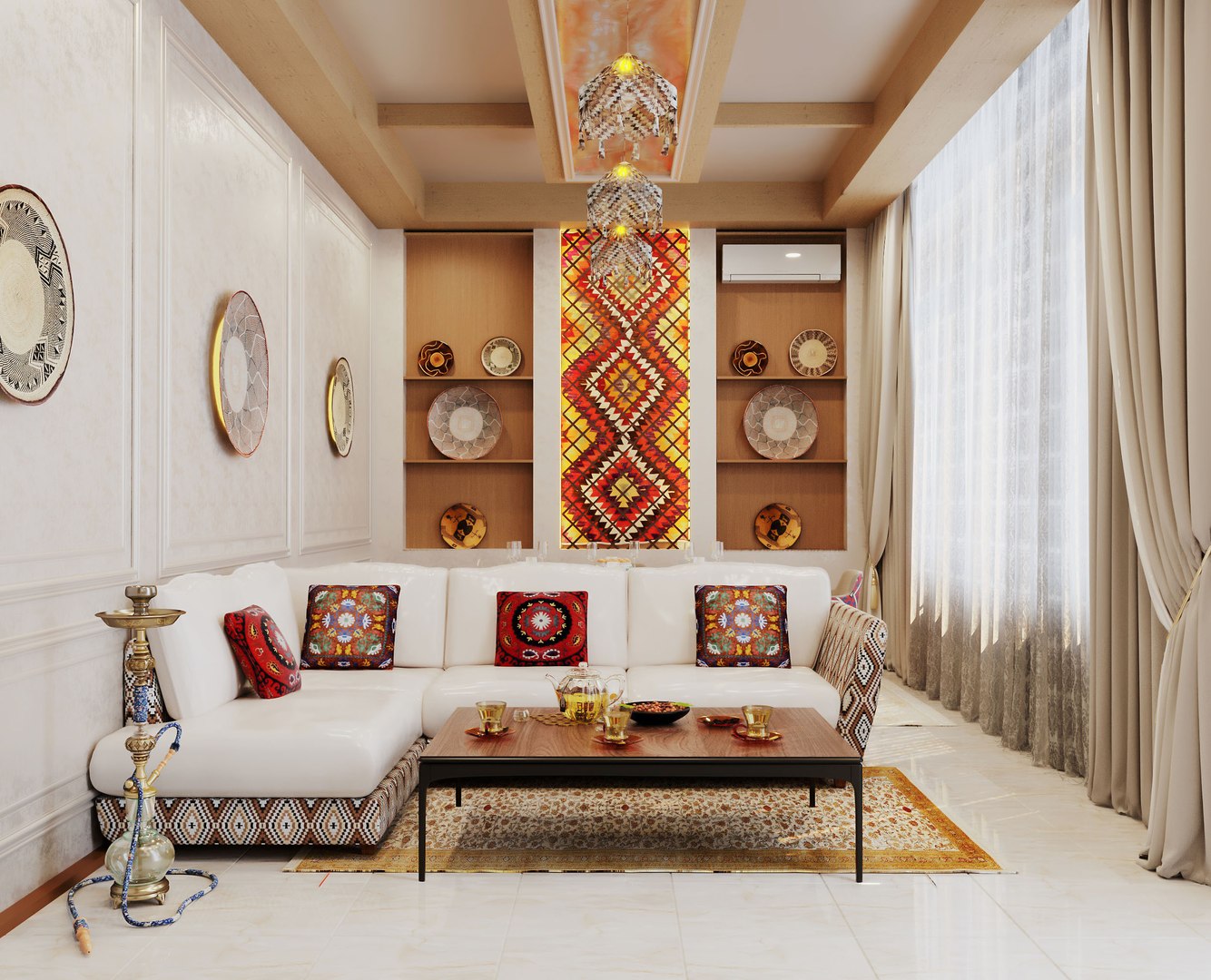 3D Islamic Dining Room Model - TurboSquid 2302062