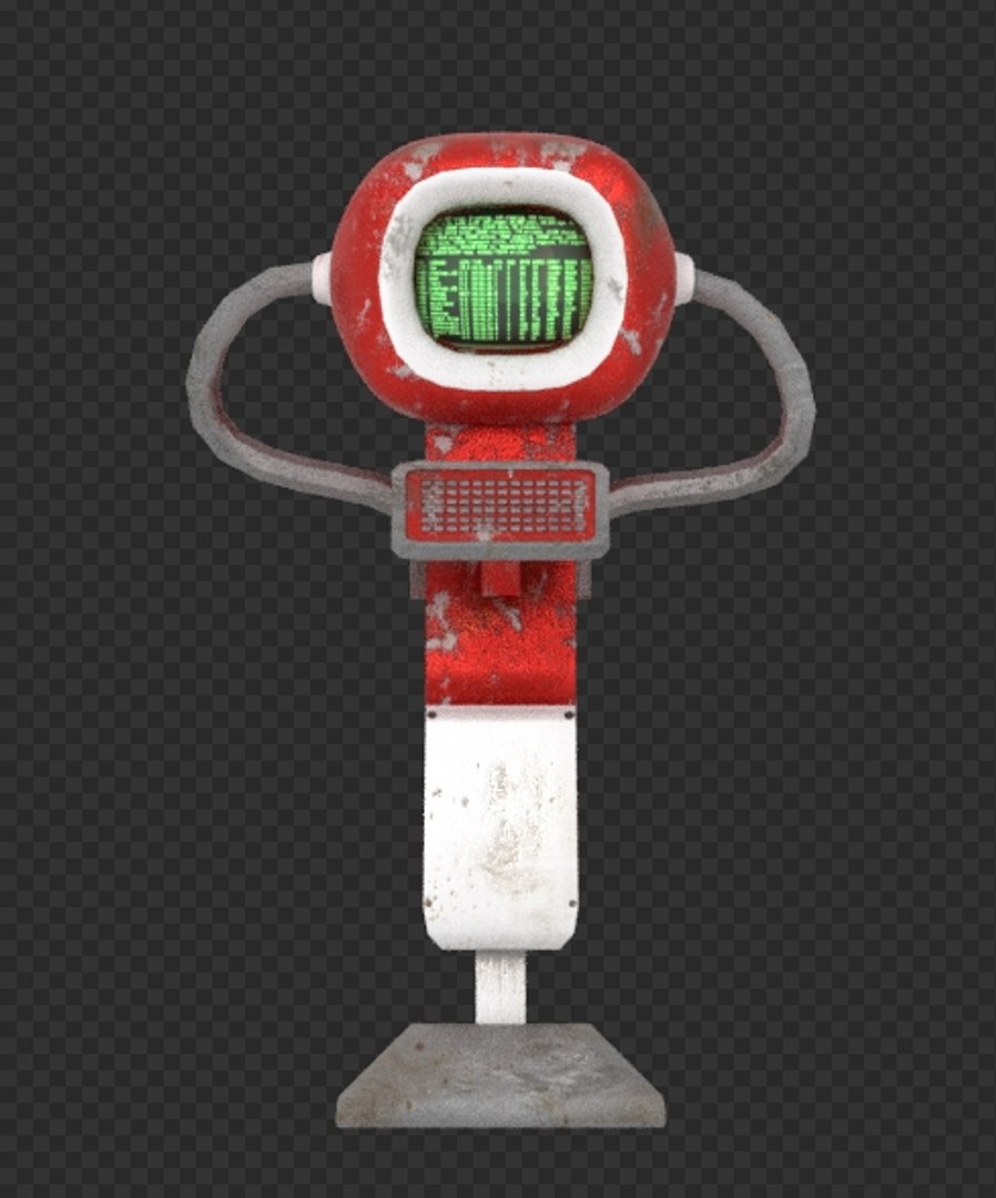 Vintage Futuristic Terminal 3D Model - TurboSquid 1294174