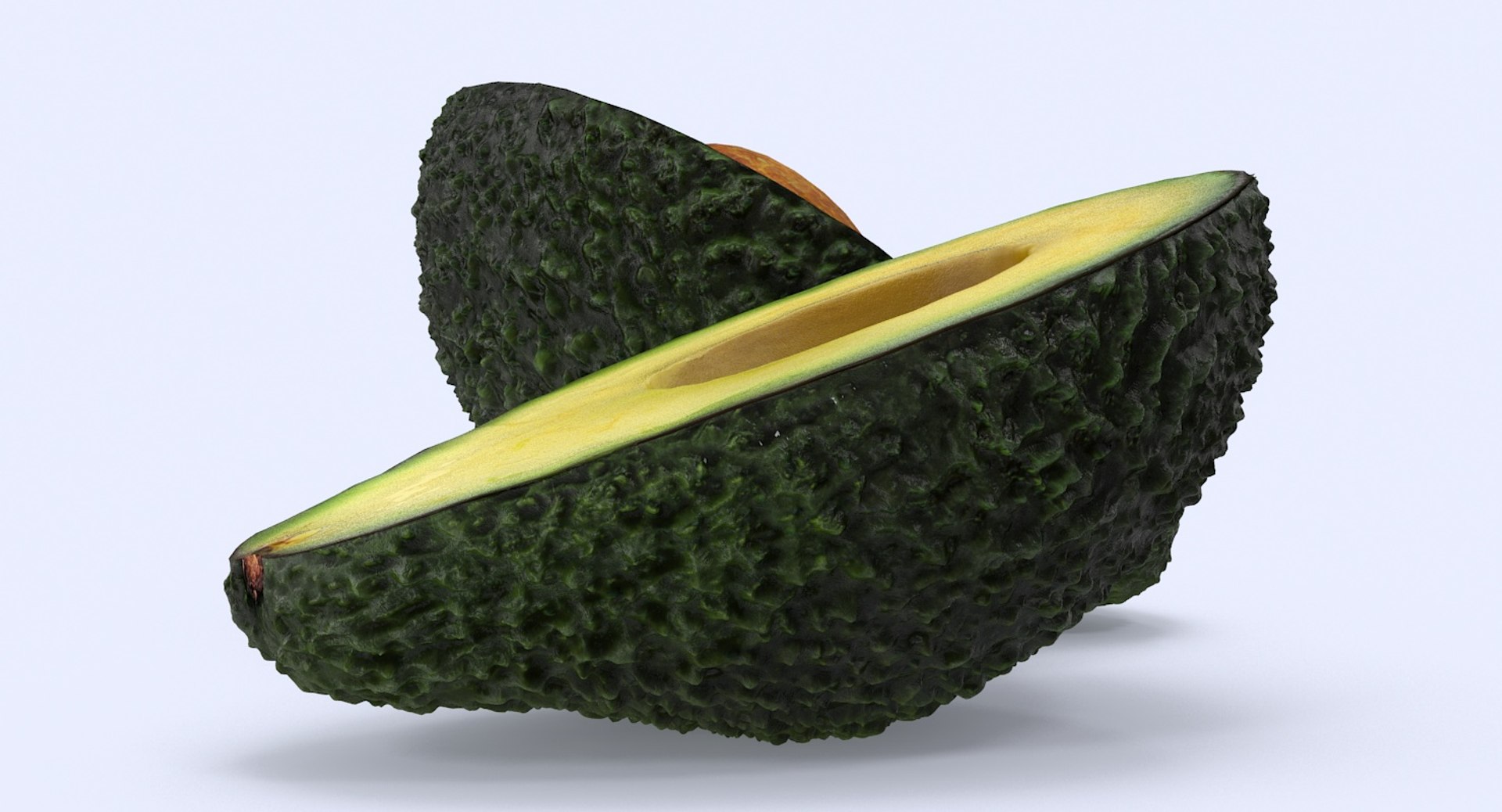 Avocado Cross Section 3d C4d