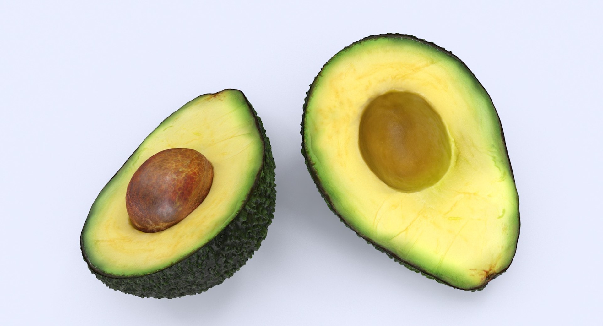 Avocado Cross Section 3d C4d
