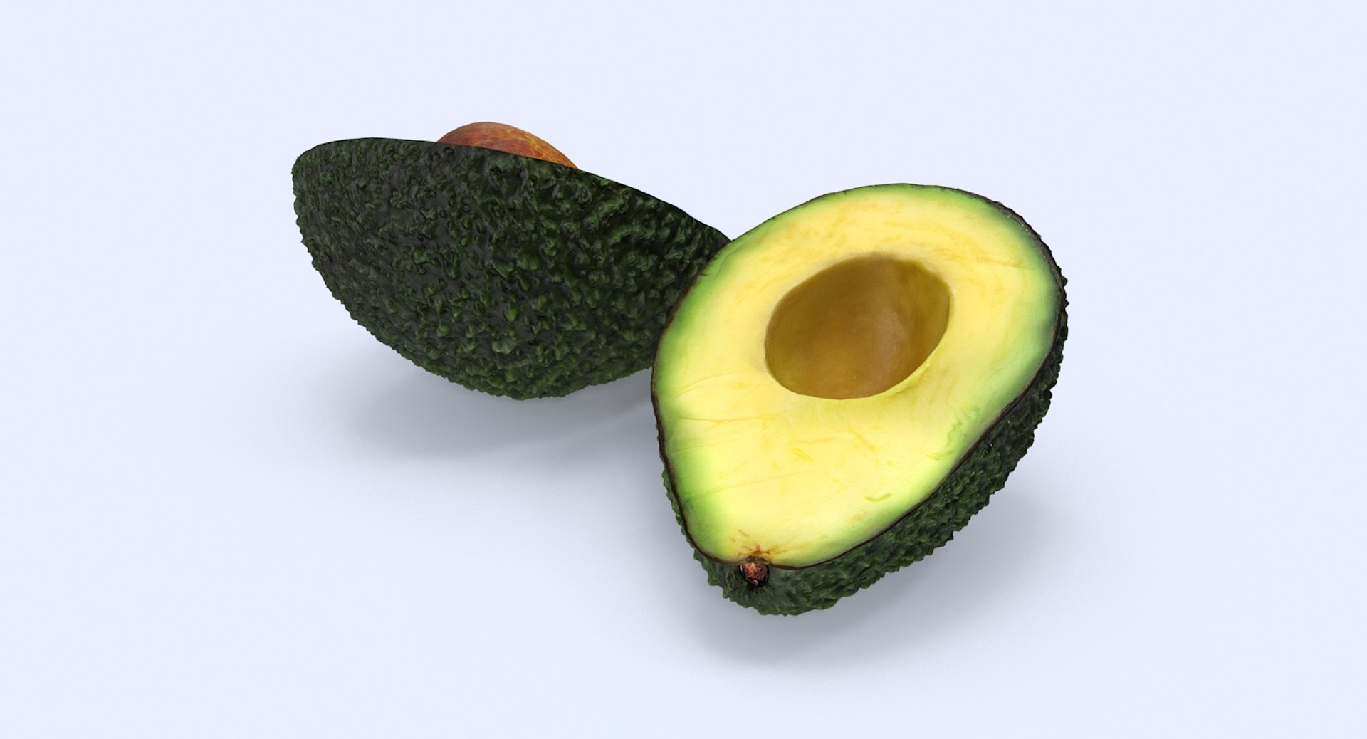 Avocado Cross Section 3d C4d