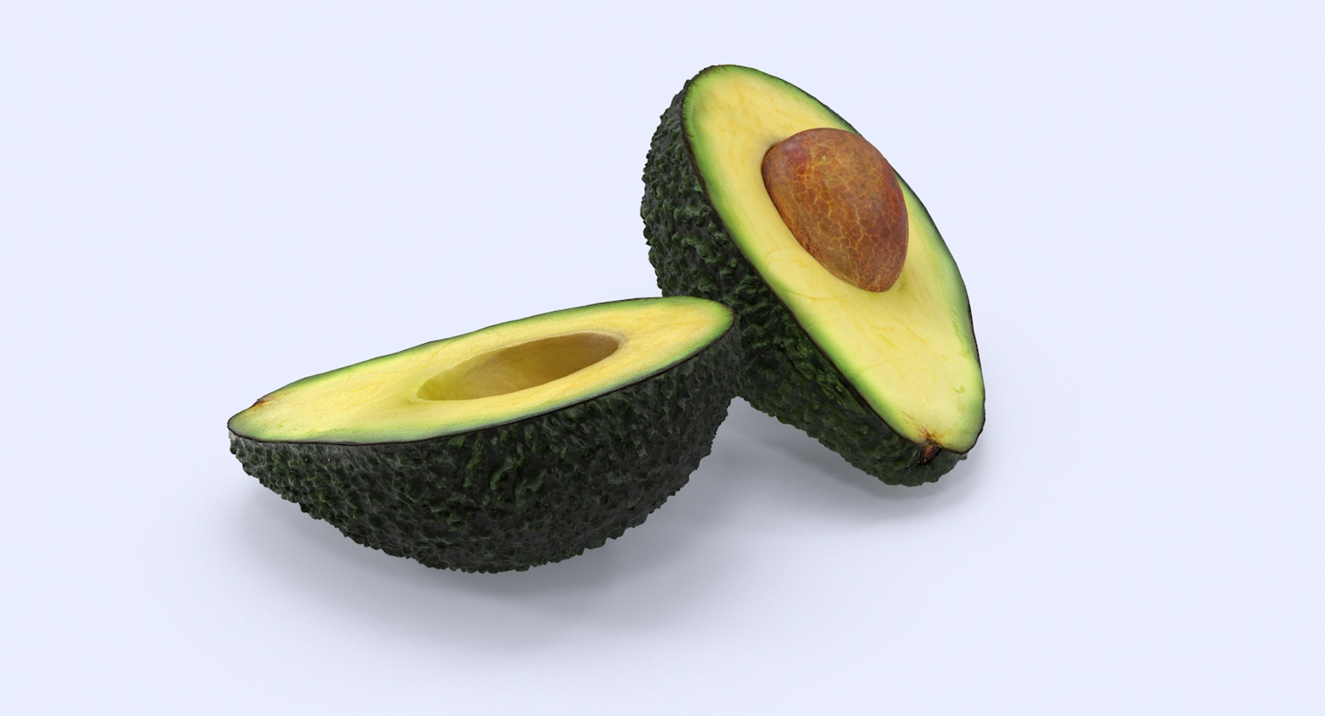Avocado Cross Section 3d C4d