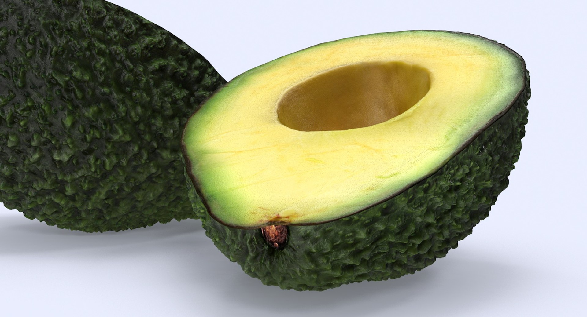 Avocado Cross Section 3d C4d