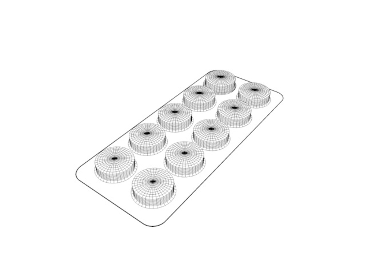 3d pills pack model