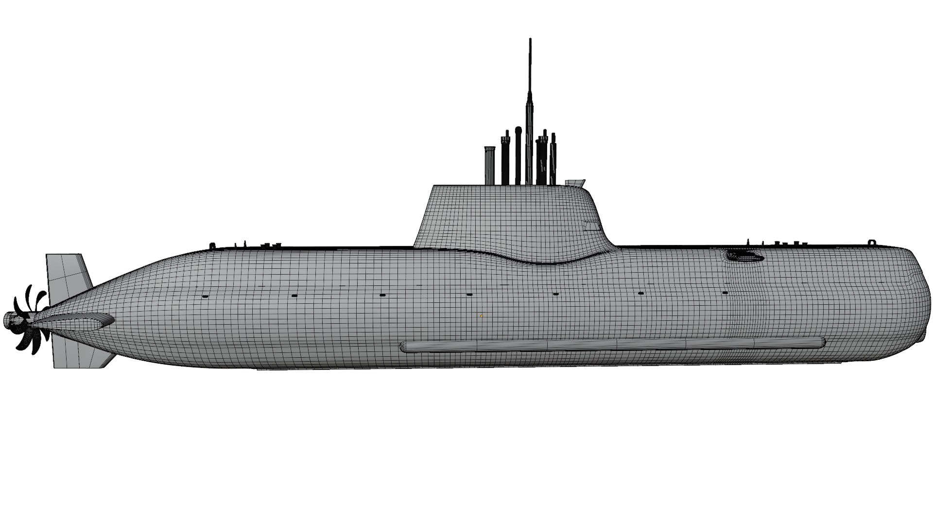 3D Model Type 214 Submarine - TurboSquid 2226948