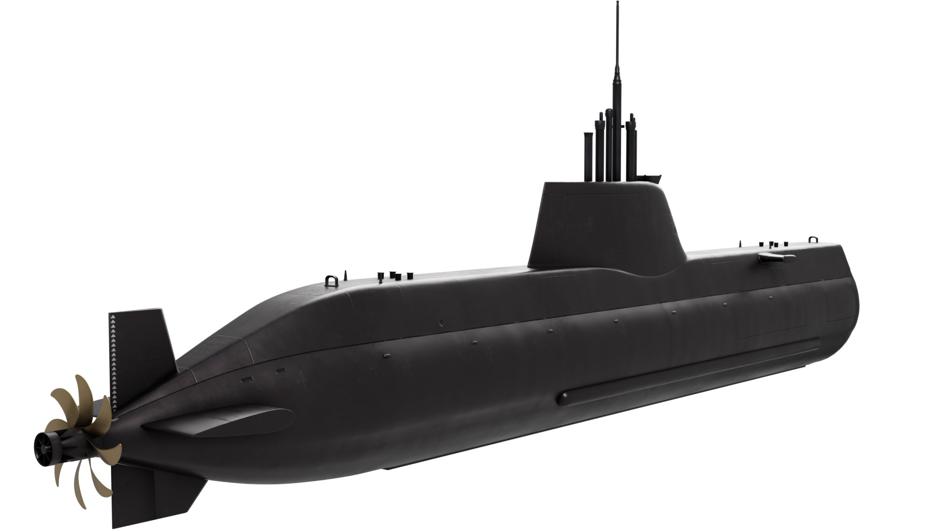3D Model Type 214 Submarine - TurboSquid 2226948
