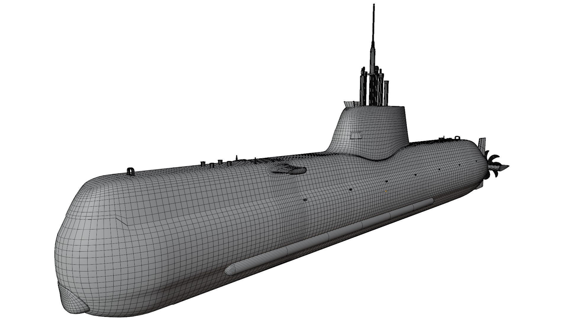 3D Model Type 214 Submarine - TurboSquid 2226948