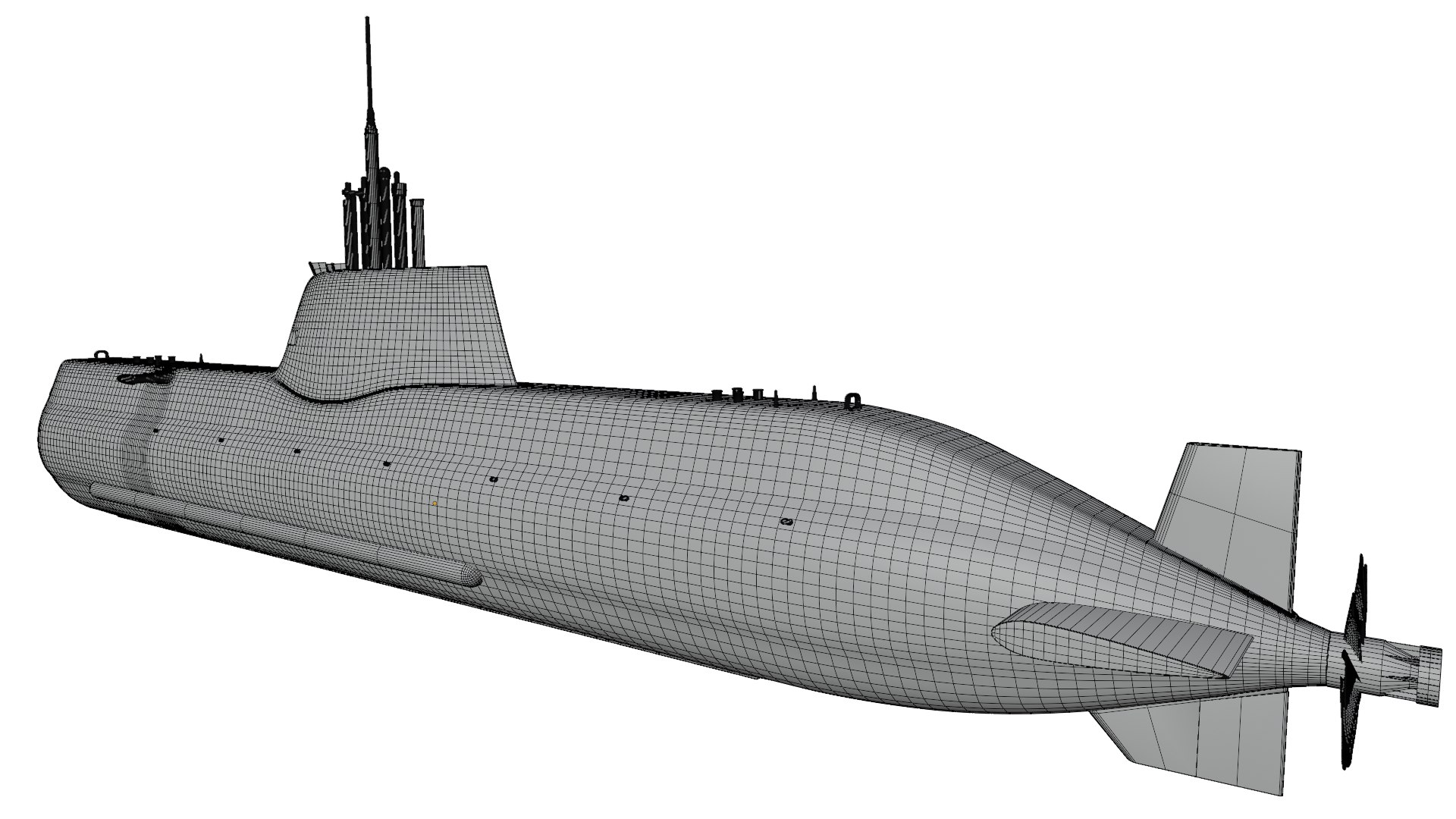 3D Model Type 214 Submarine - TurboSquid 2226948
