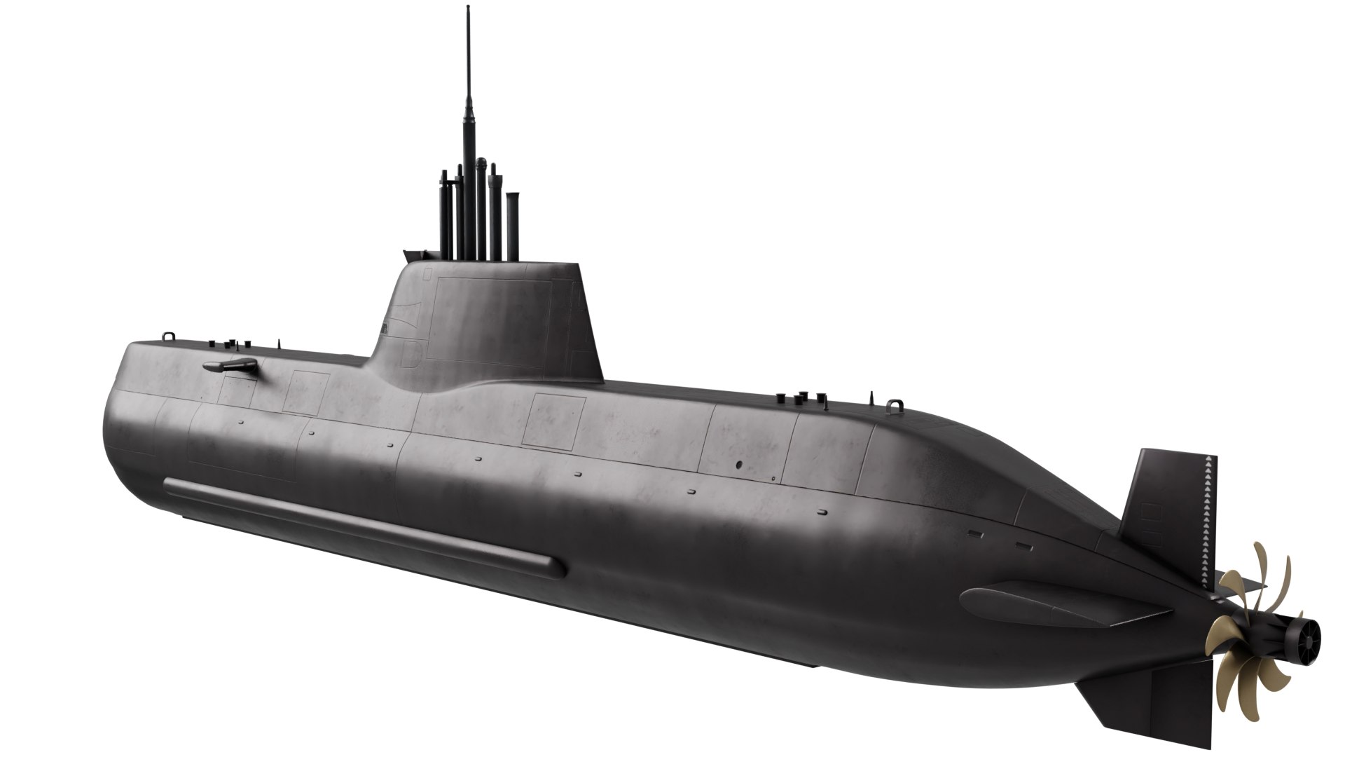 3D Model Type 214 Submarine - TurboSquid 2226948