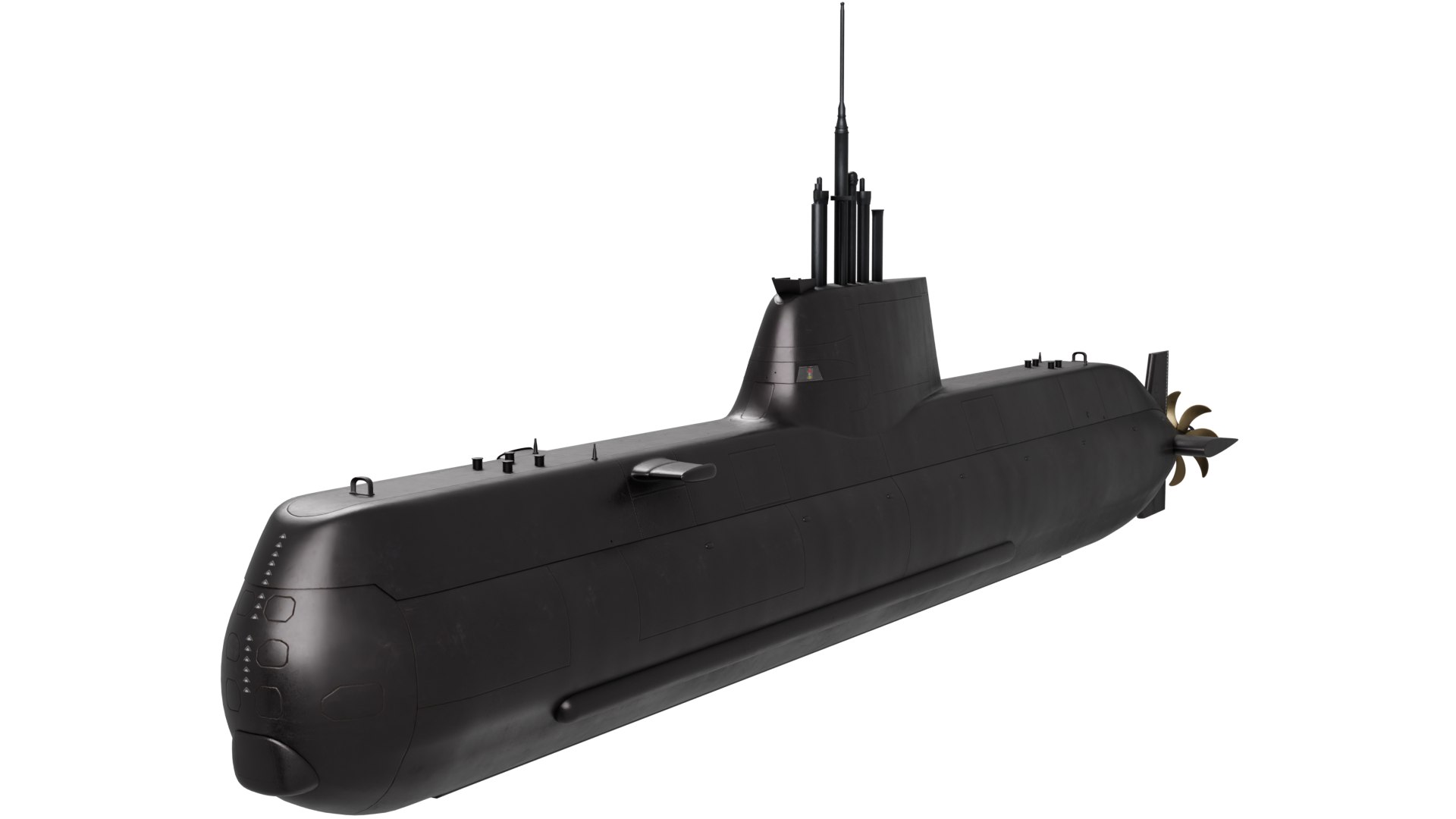 3D Model Type 214 Submarine - TurboSquid 2226948