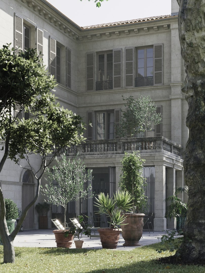 3D Provencal House - TurboSquid 1650549