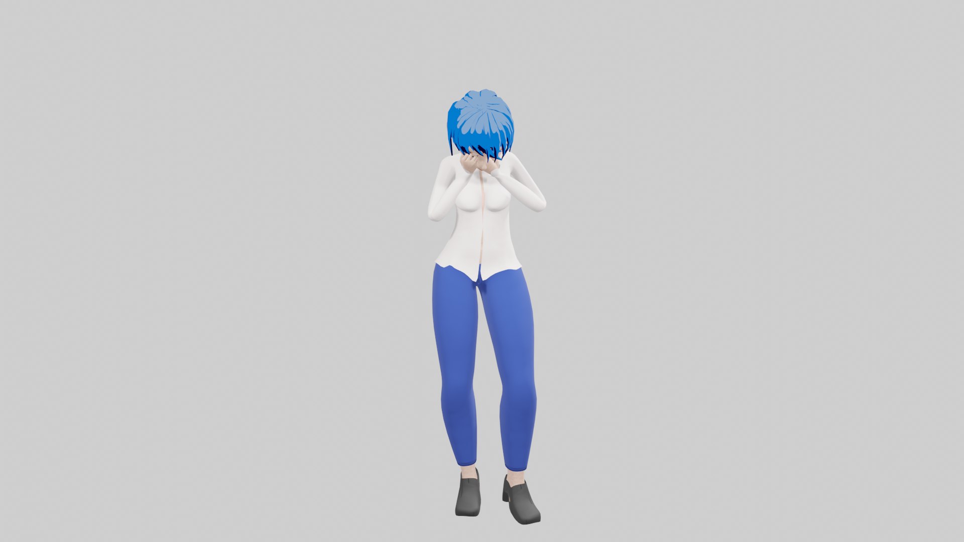 Anime Female Low Poly Ready For Game 3D Model - TurboSquid 2088009
