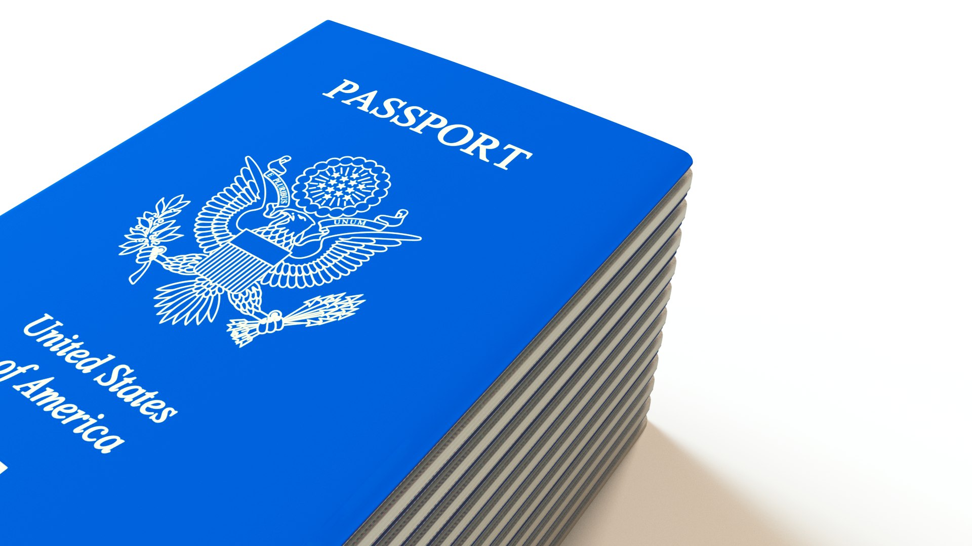 3d Passport Stack Usa Blue Simple Drag And Drop Texture 3d Assets Model Turbosquid 1888237