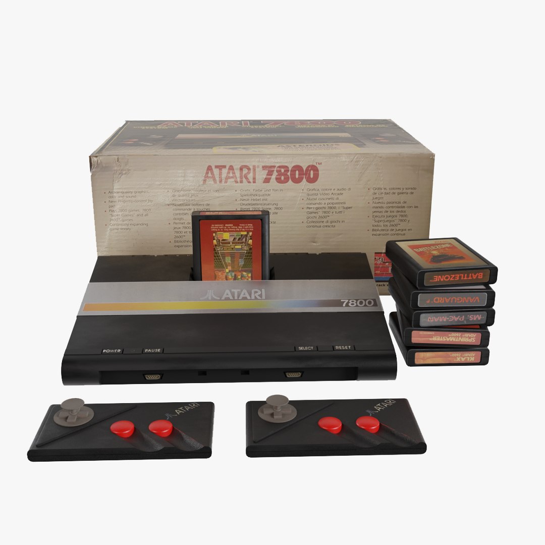 3D Atari 7800 PAL games console model - TurboSquid 2081034
