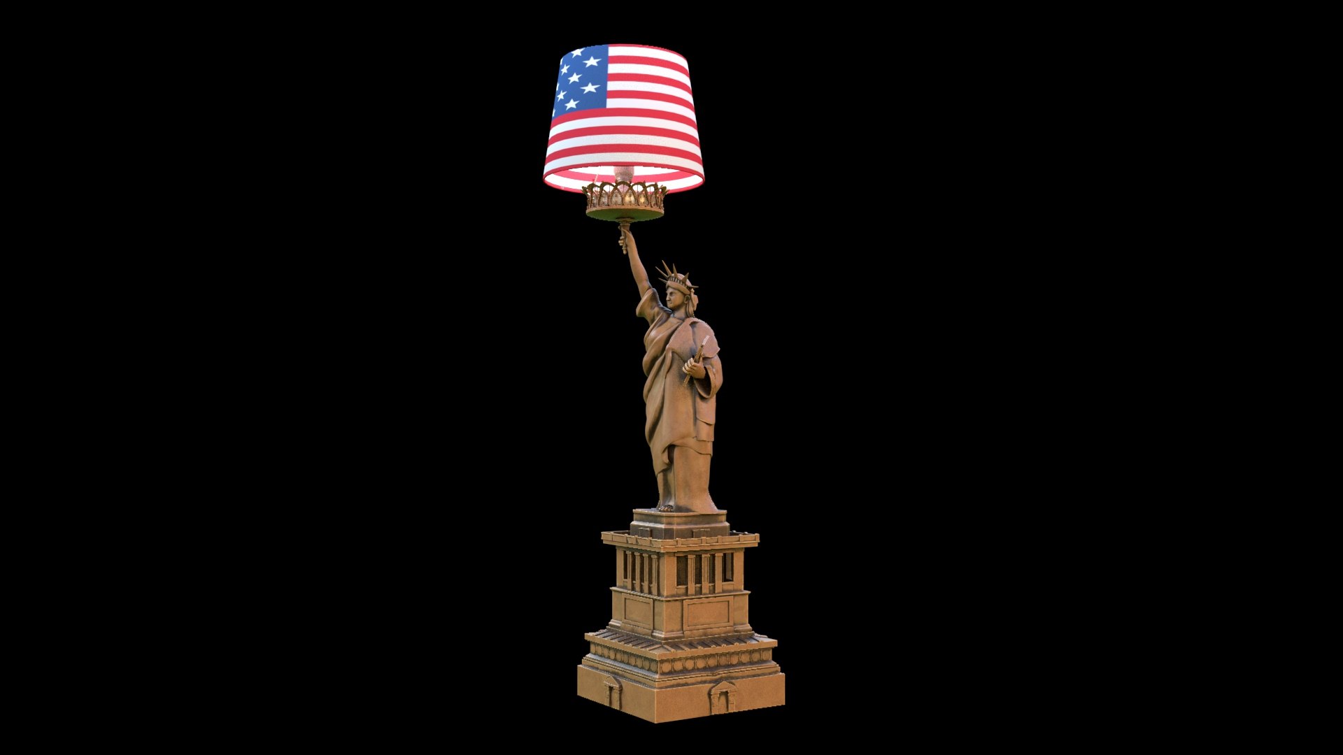3D Liberty Statue Light Lamp - TurboSquid 2003040