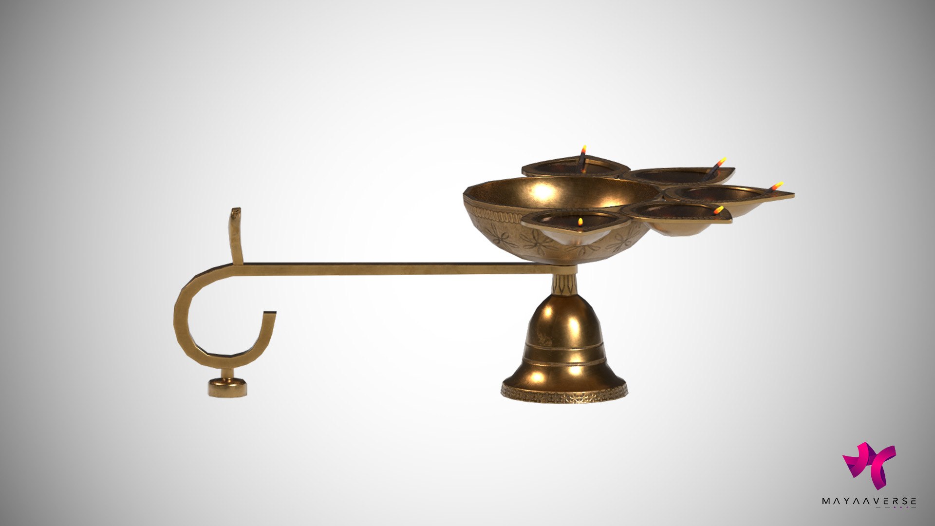 3D Pooja Diya Model - TurboSquid 2388605