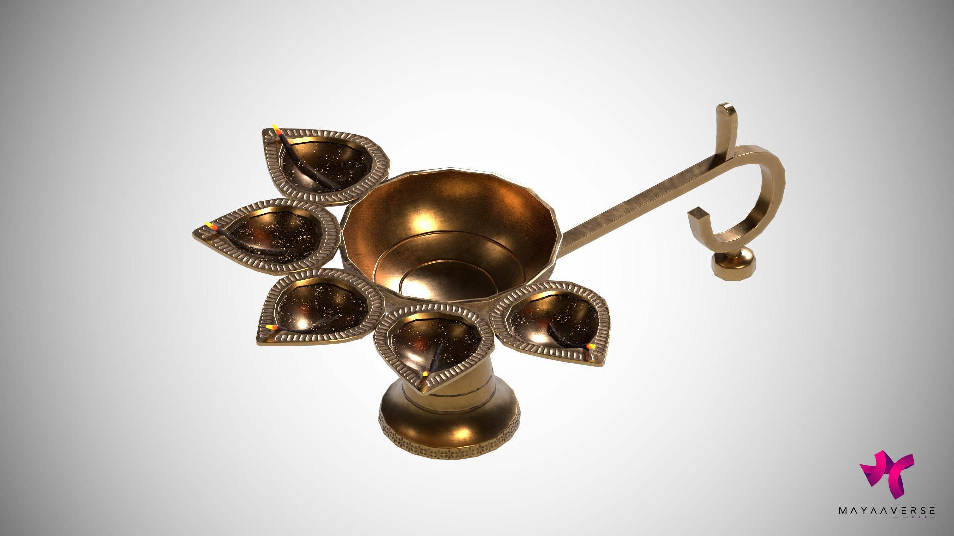 3D Pooja Diya Model - TurboSquid 2388605