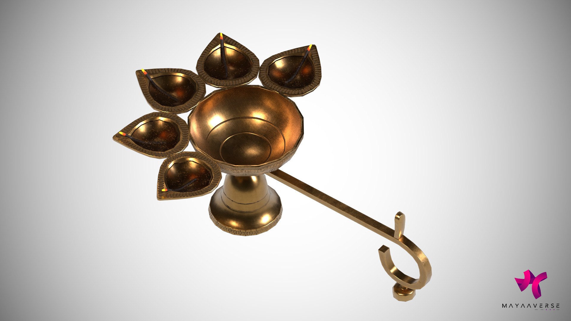 3D Pooja Diya Model - TurboSquid 2388605