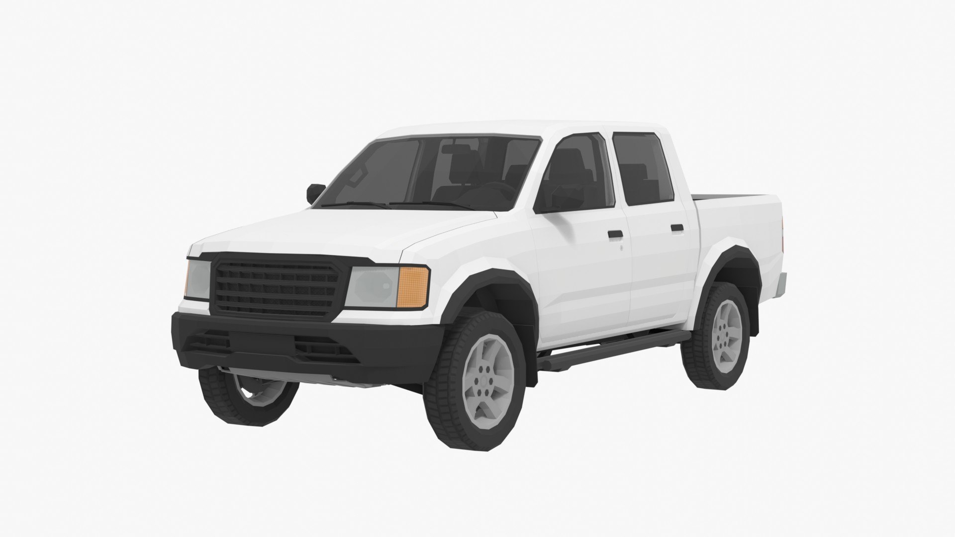 3D Generic Pickup Double Cab Model - TurboSquid 2313228