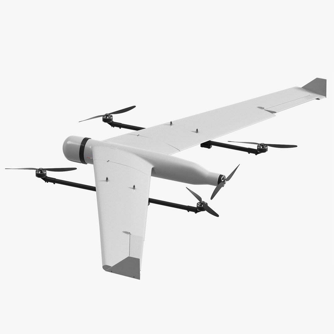 ZALA VTOL Unmanned Aerial Vehicle Rigged for Cinema 4D 3D model ...
