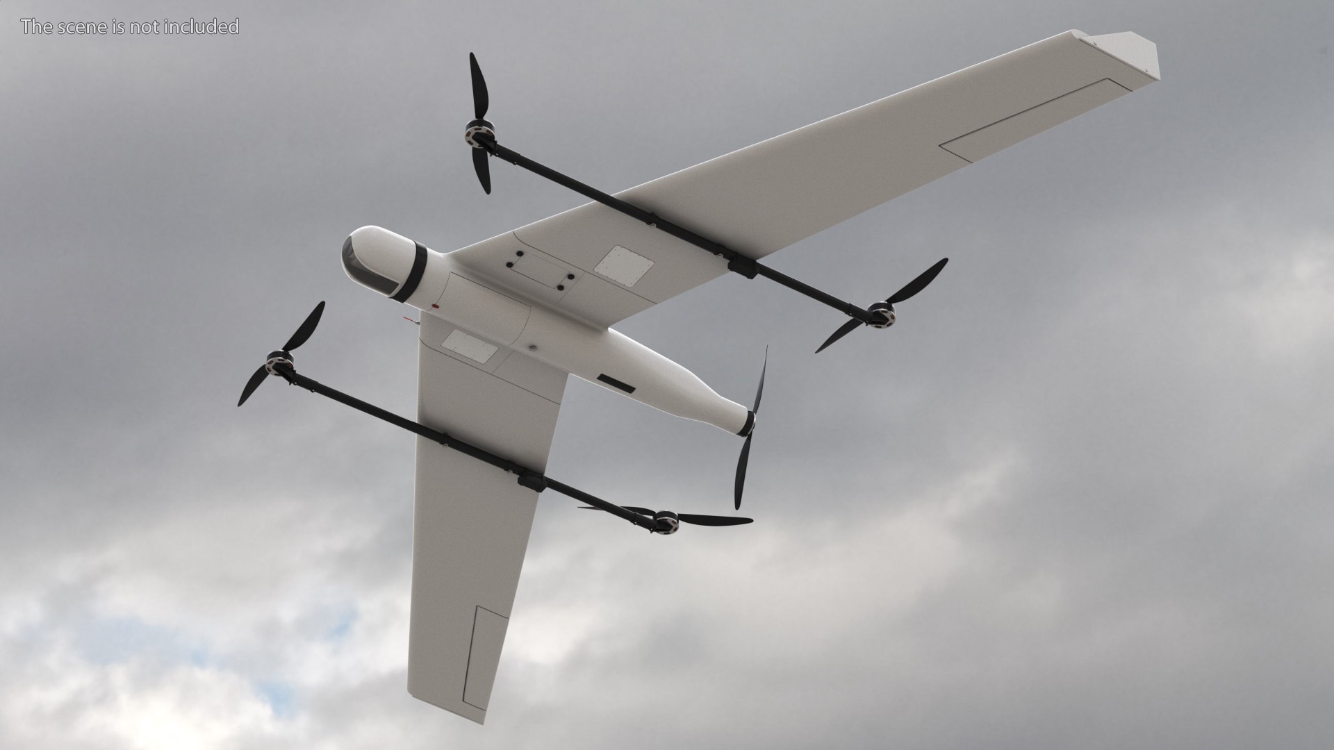 ZALA VTOL Unmanned Aerial Vehicle Rigged For Cinema 4D 3D Model ...