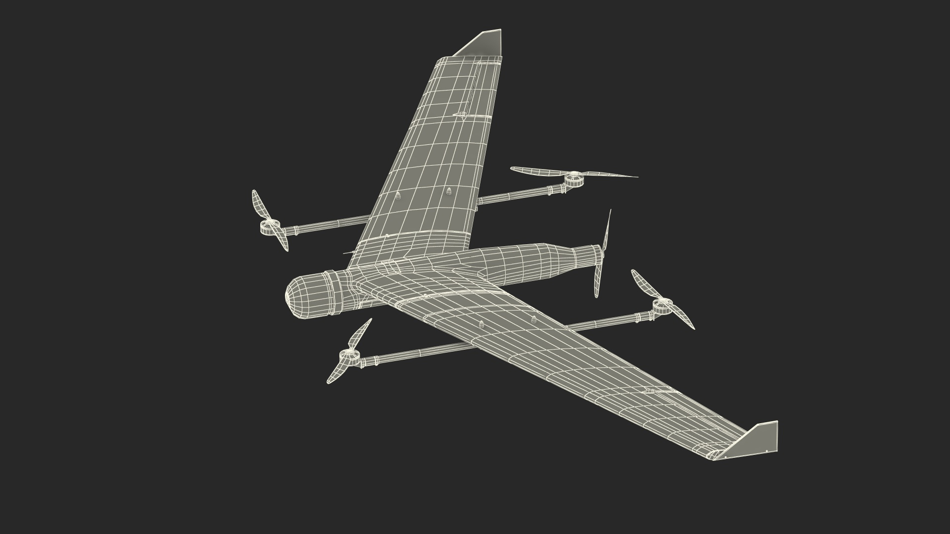 ZALA VTOL Unmanned Aerial Vehicle Rigged For Cinema 4D 3D Model ...