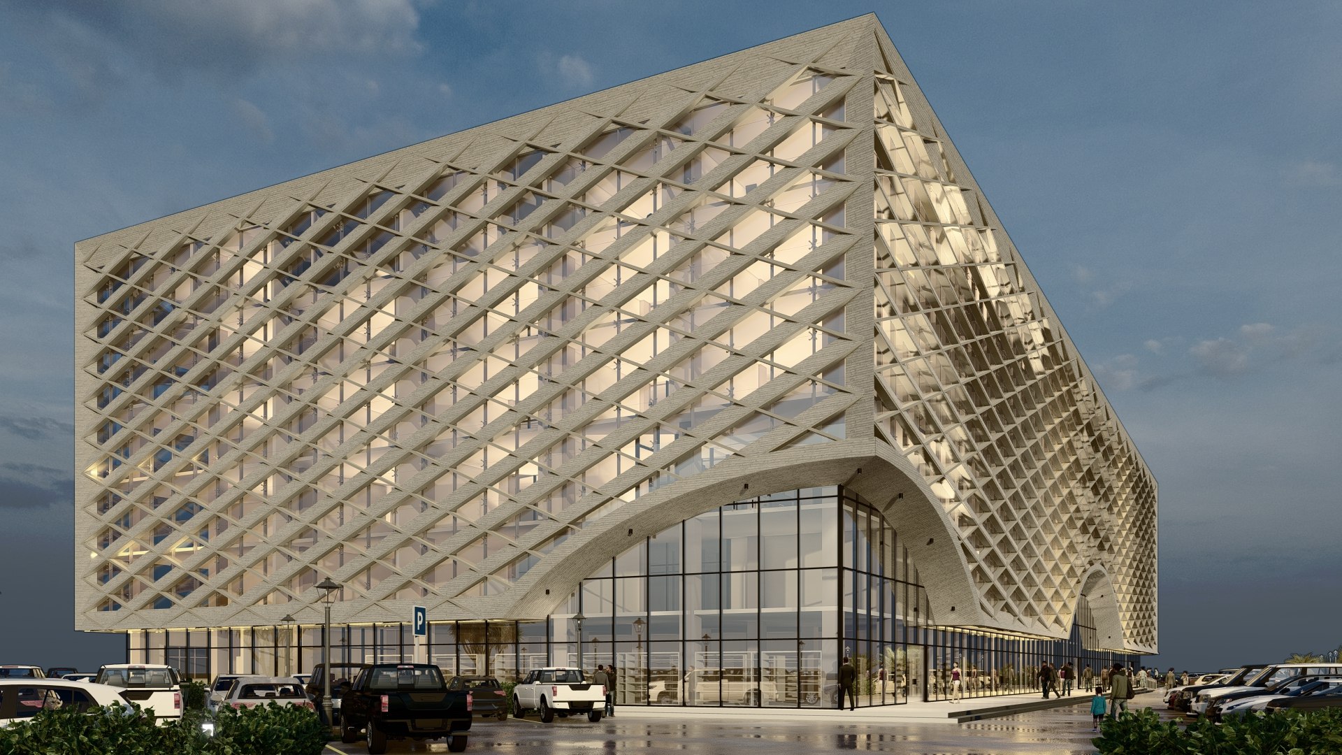 3D Modern Shopping Mall Revit Design Model - TurboSquid 2202763