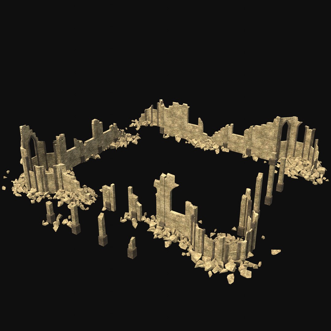 3D ARABIC CHURCH RUINED RUIN DESERT TEMPLE CASTLE AAA COLLECTION ...