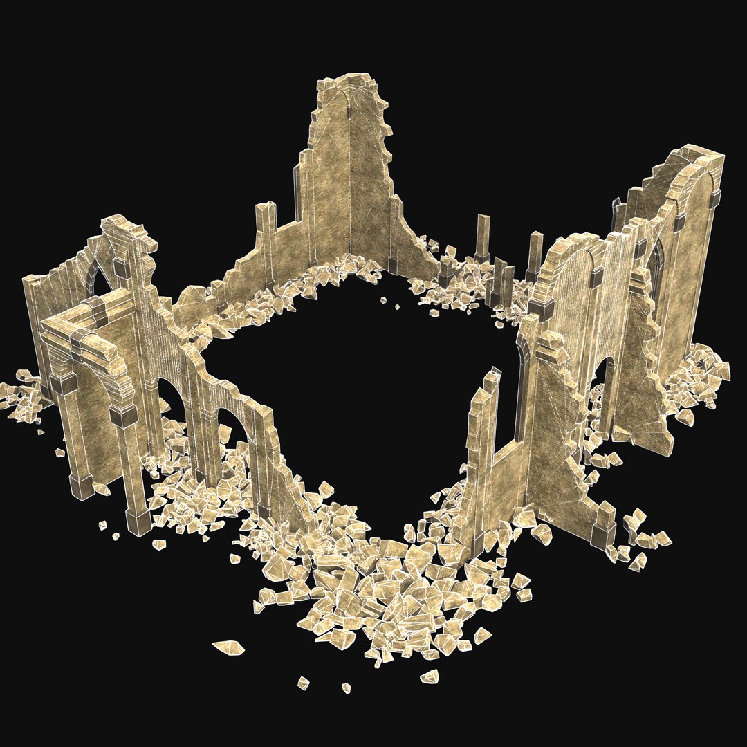 3D ARABIC CHURCH RUINED RUIN DESERT TEMPLE CASTLE AAA COLLECTION ...