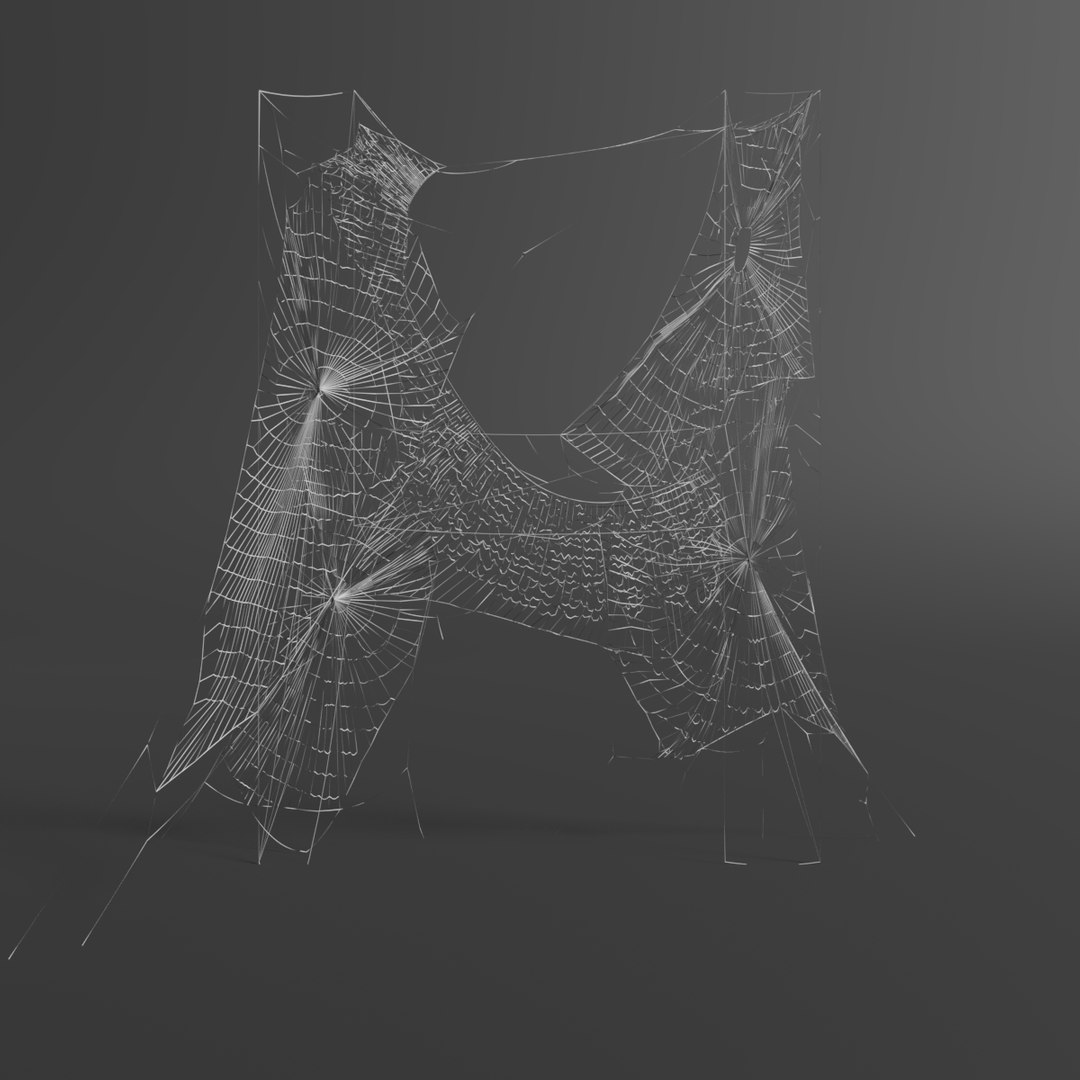 Spider Web Letter 3D Model - TurboSquid 1305488