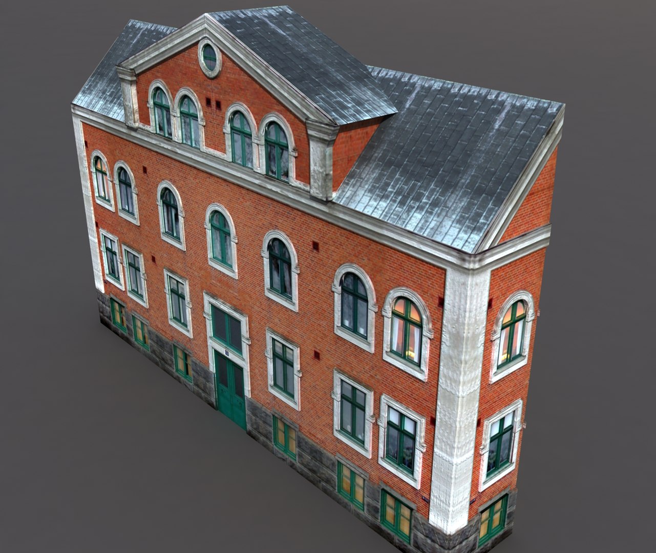 3ds Max Building Exterior Modeled