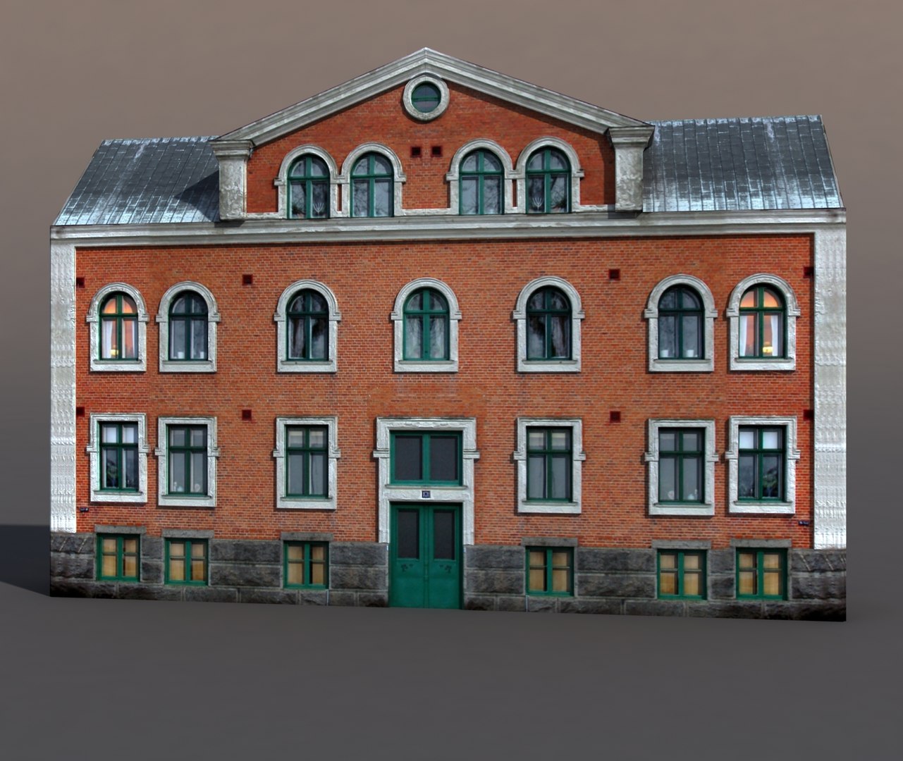 3ds Max Building Exterior Modeled