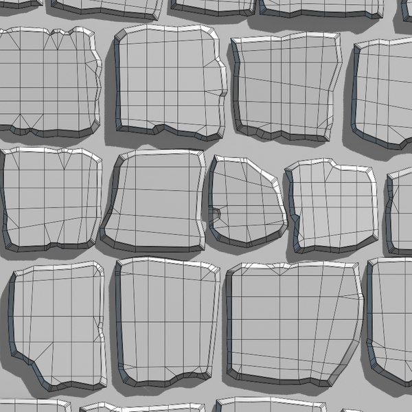 3d paving stones 01 model