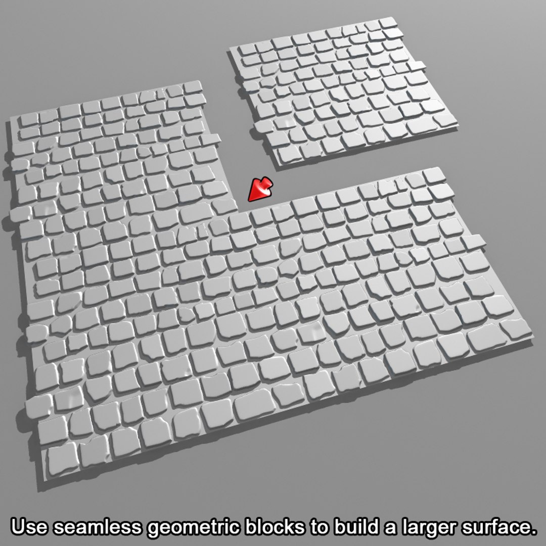 3d Paving Stones 01 Model