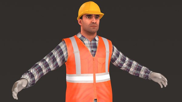 3D rigged worker v2 standard model - TurboSquid 1528616