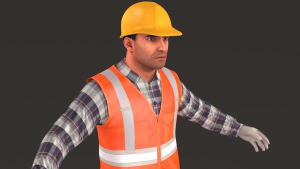 3D rigged worker v2 standard model - TurboSquid 1528616